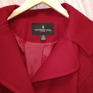 London Fog | Jackets & Coats | London Fog Red Lana Wool Blend Winter ...